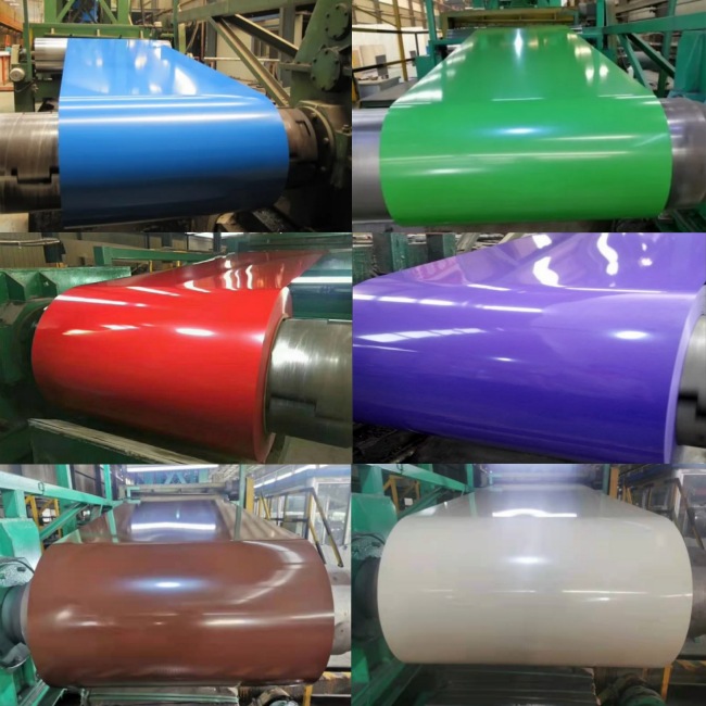 Double Coated PPGL PPGI Steel Coils Steel Roofing Sheets For Wall Cladding