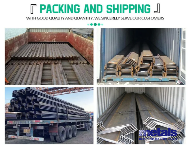 Bulk Hot Rolled Steel Piles Sheet Metal Piling For Infrastructure ...