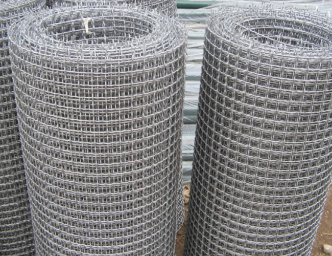 Precision Crimping Woven Wire Mesh Screens For Window Net Heavy Square Mesh