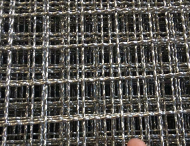 Precision Crimping Woven Wire Mesh Screens For Window Net Heavy Square Mesh